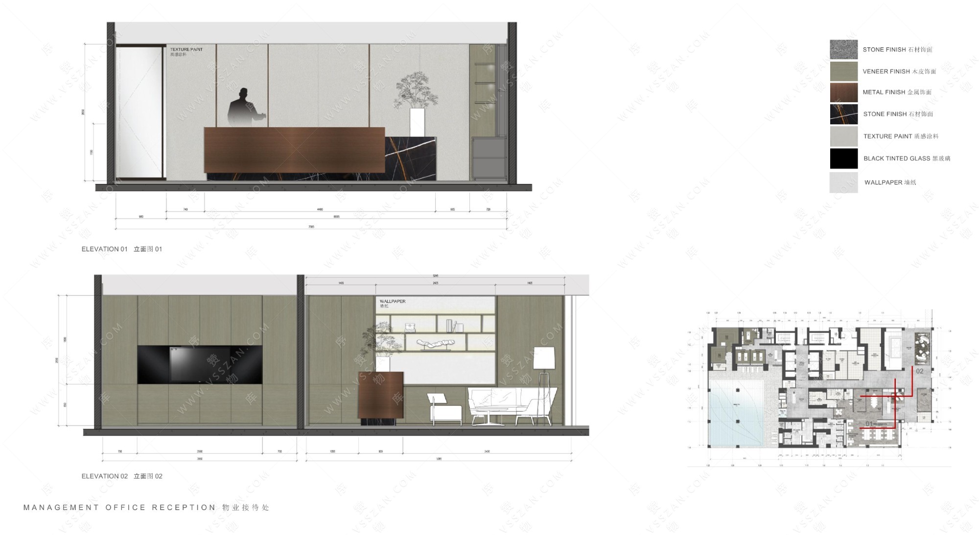 【SCDA】华润城润府会所丨 设计方案+施工图+物料+彩立-物库-序赞网